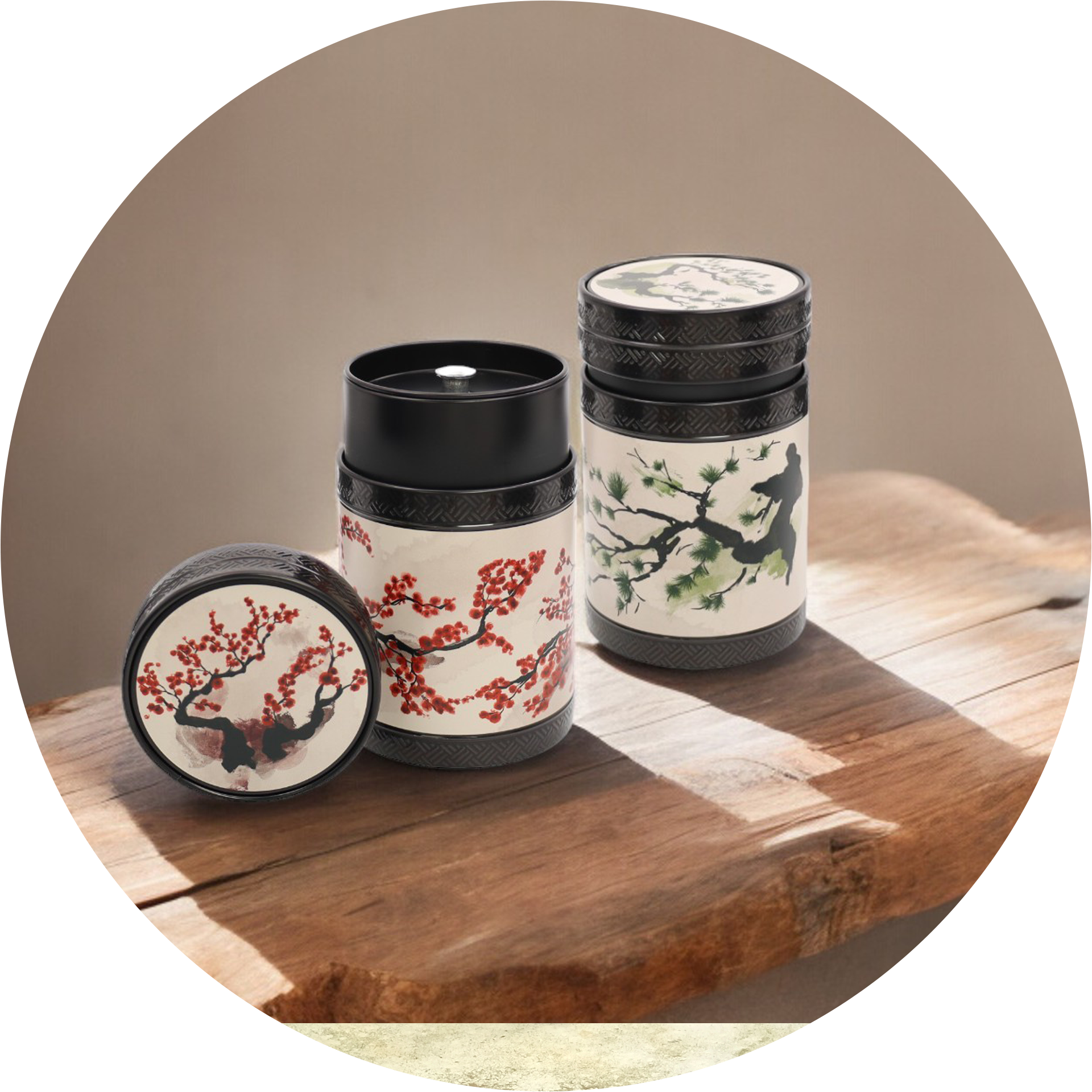 Akashi Tins w/ two lids (150g) – Blue Teapot Tea & Herb Company
